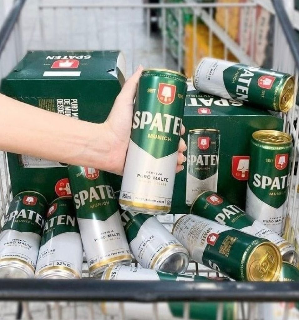 Cerveja Spaten, Puro Malte, 350ml, Lata - WT Promoções