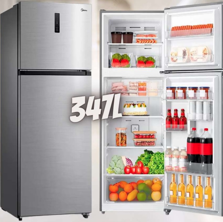Geladeira Frost Free Duplex 347L Slim cor Inox Midea - WT Promoções